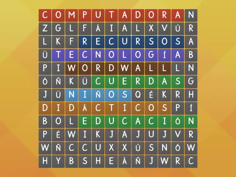 Sopa de letras Tecnología - Wordsearch