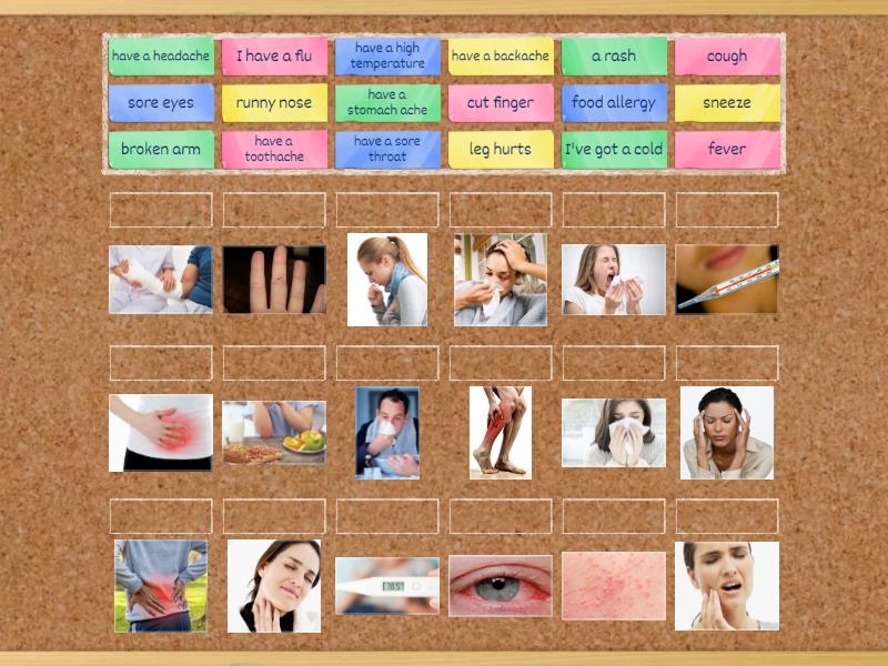 Symptoms and illness - Match up