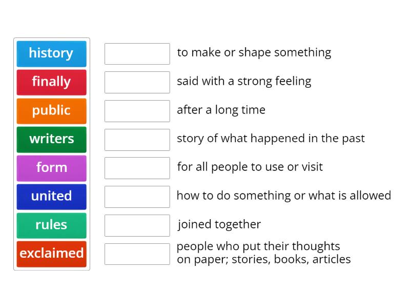 A Call to Compost (Vocabulary) - Match up