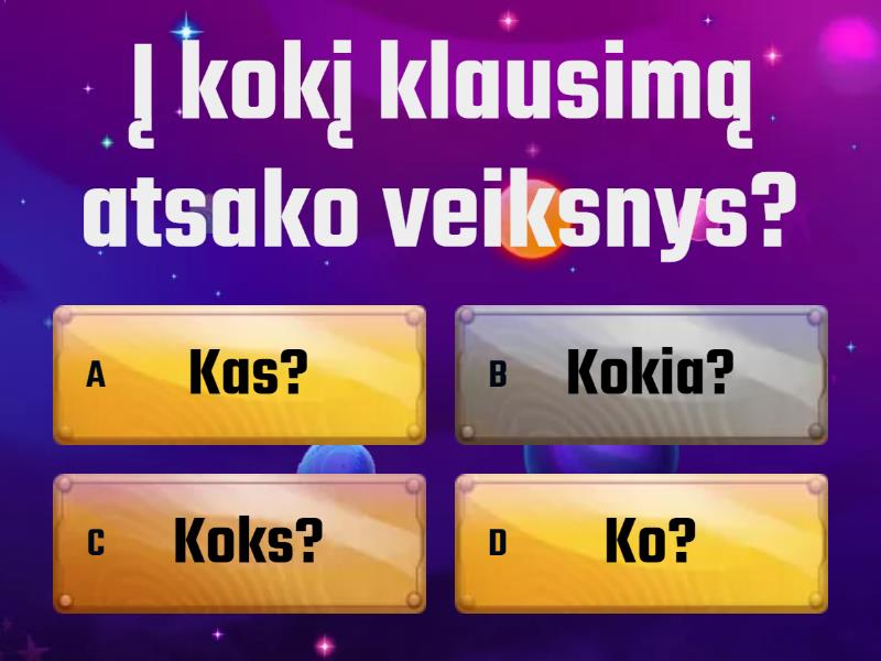 Vientisinis sakinys - Quiz