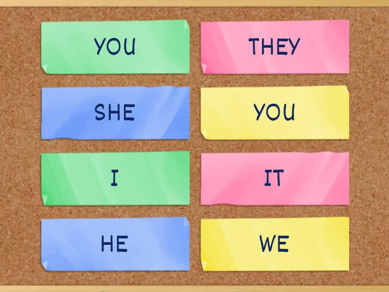 PERSONAL PRONOUNS FLASHCARDS - Flip tiles