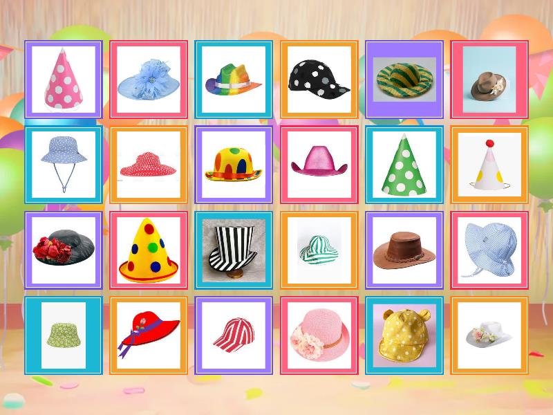 Hats guess who - Flip tiles