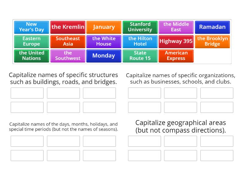 Capitalization-Four More Rules - Group sort