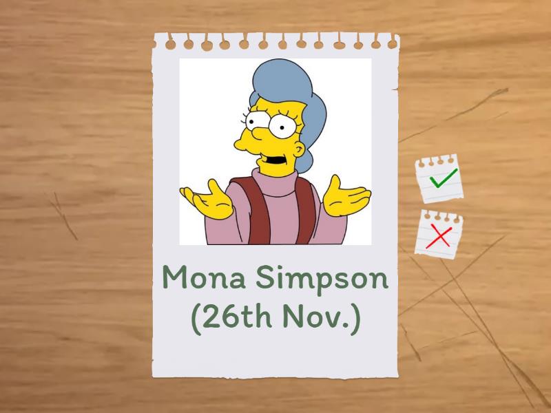 The Simpsons' Family tree cards - Flash cards
