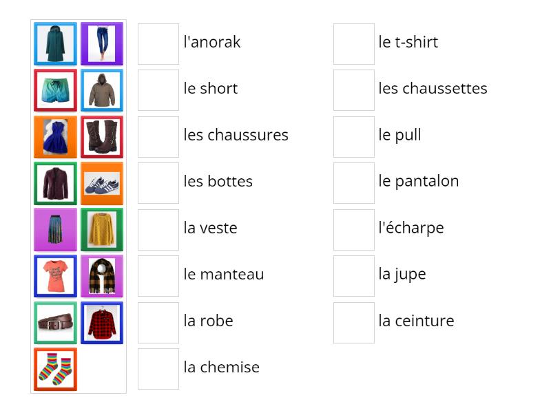 Les vetements - Match up