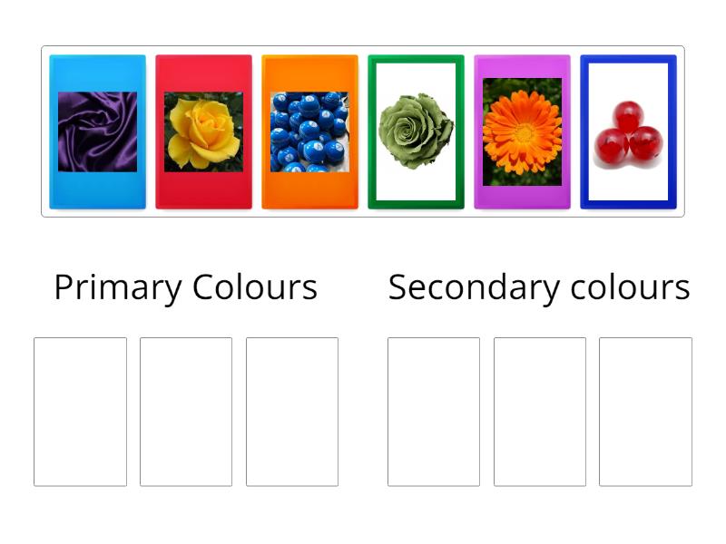 Primary and secondary colours - Group sort