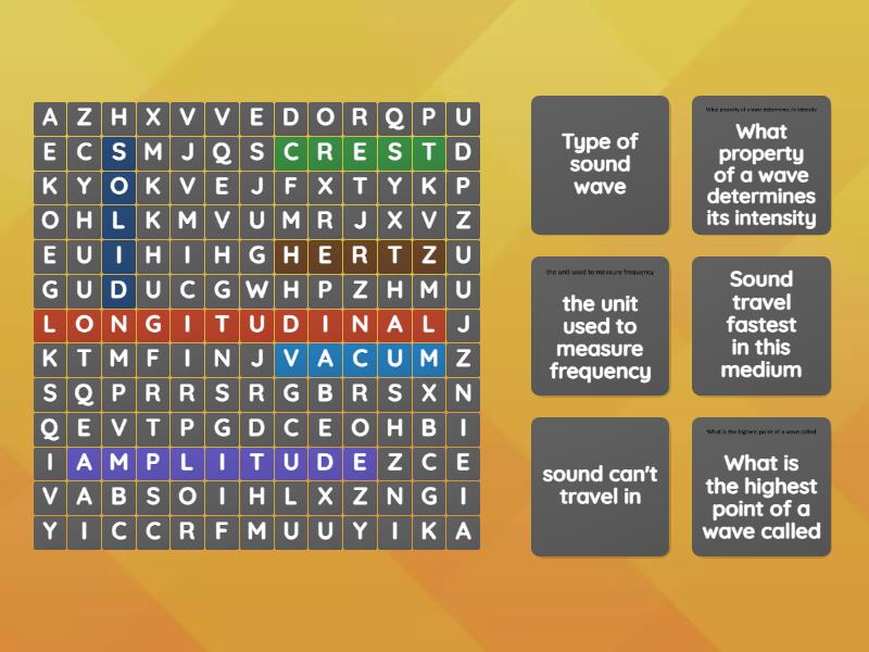 Sound Wave - Wordsearch