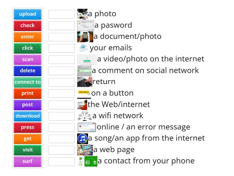 7A - Computing (verbs) - Match up
