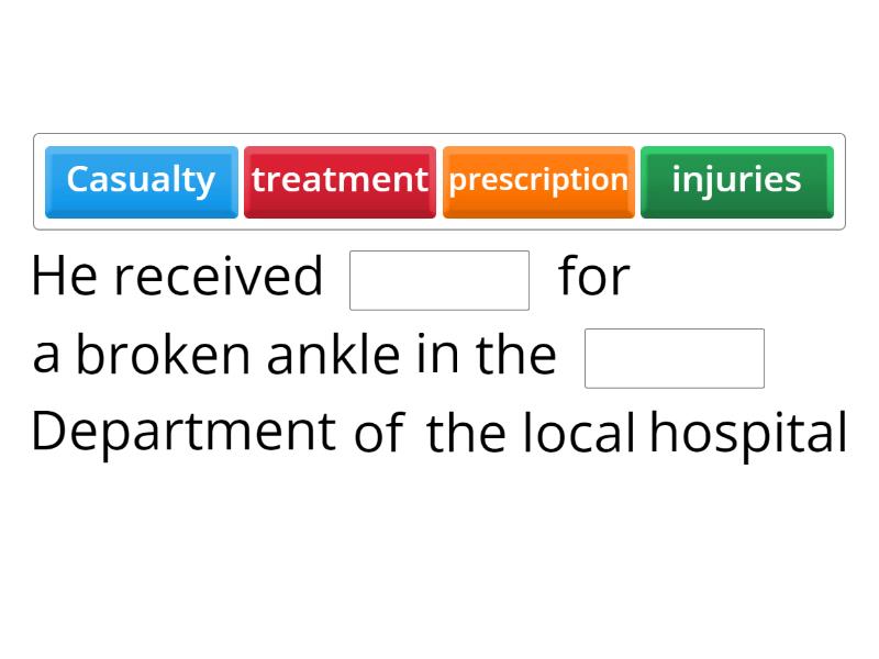 Health check Vocab - Complete the sentence