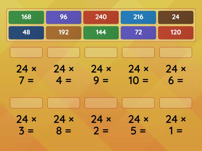 24 x Table - Match up