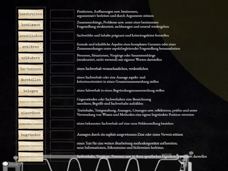 Operatoren Latein Abitur BW Teil 1 - Match up