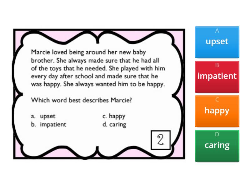 Character Traits-Grade 4 - Quiz