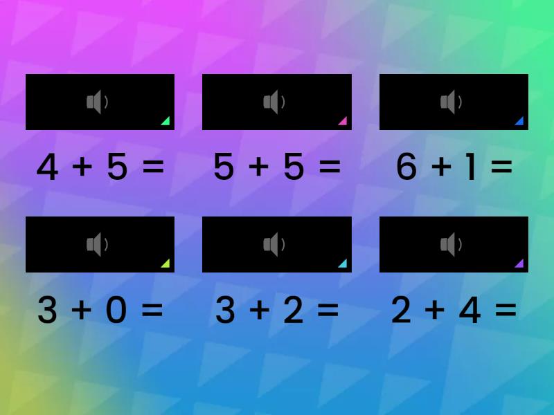 Matching addition sentences - Unscramble