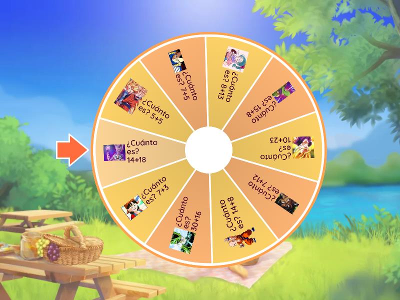 suma y eleva tu ki - Spin the wheel