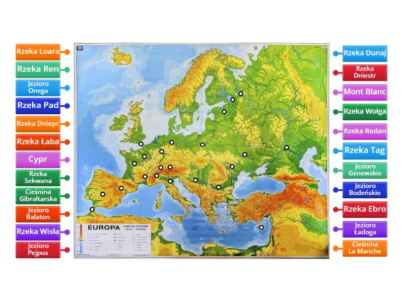 Mapa Fizyczna Europy #3 - Labelled diagram