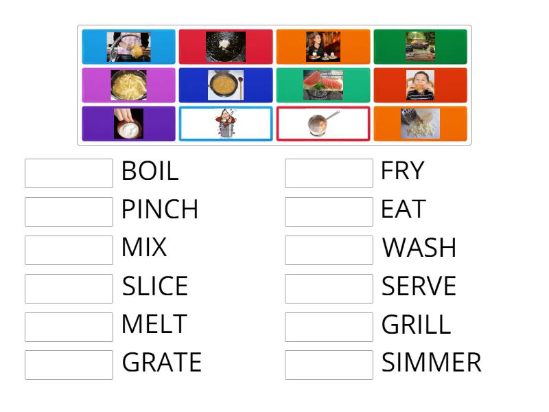 Kitchen verbs - Match up