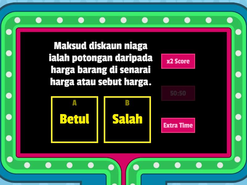 KUIZ DISKAUN NIAGA & TUNAI - Gameshow quiz