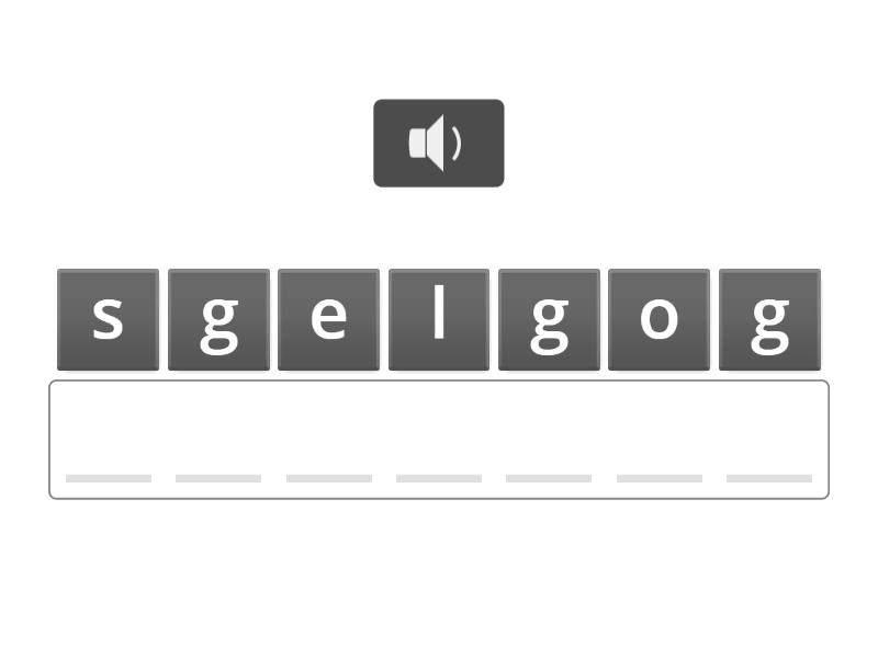 Jigsaw letters - Anagram