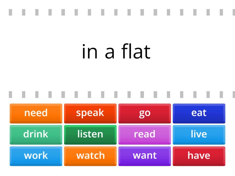 English File Beginner 5B common verb phrases - Find the match