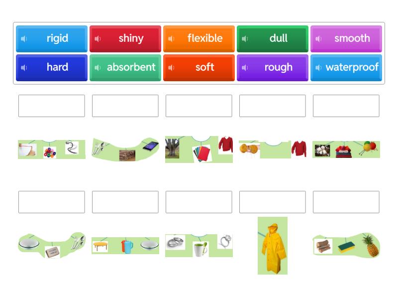 GRADE 2 - SCIENCE | WEEK 12 properties of materials - 匹配遊戲