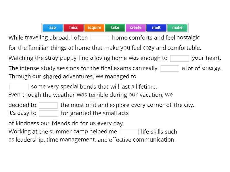 Empower C1 Unit 3A - Complete the sentence