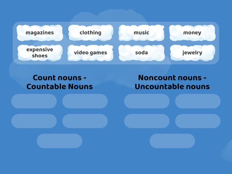 B05 Quantifiers - count / noncount nouns - Group sort