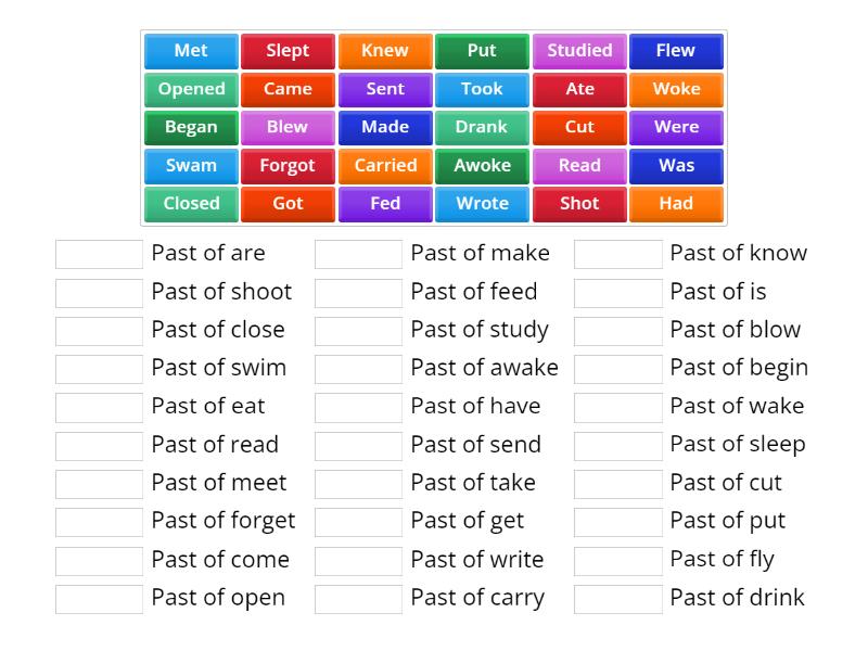 Past Simple - Match up