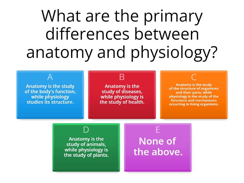 Introduction to Anatomy - Questionário