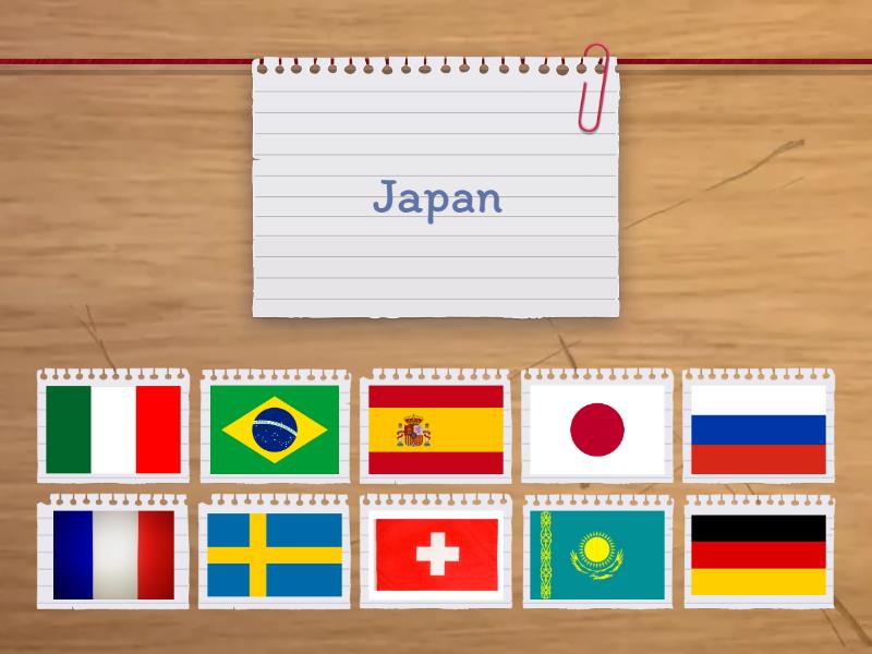 Match the flags with country - Find the match