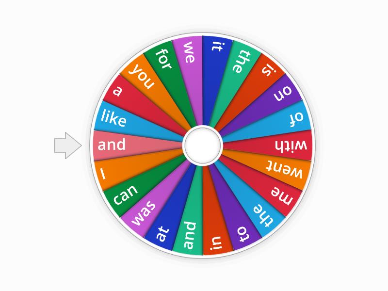 Wheel of Sight Words! - Rueda aleatoria