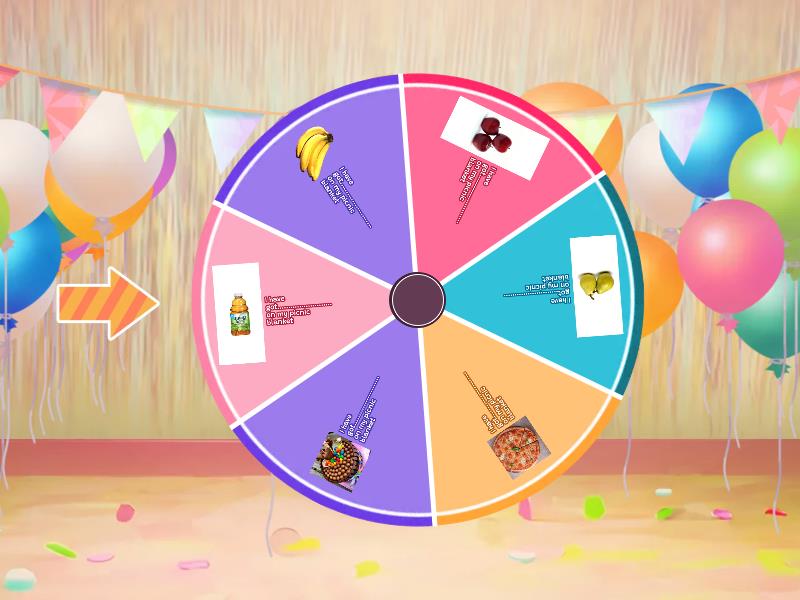 I have got..... on my picnic blanket - Spin the wheel