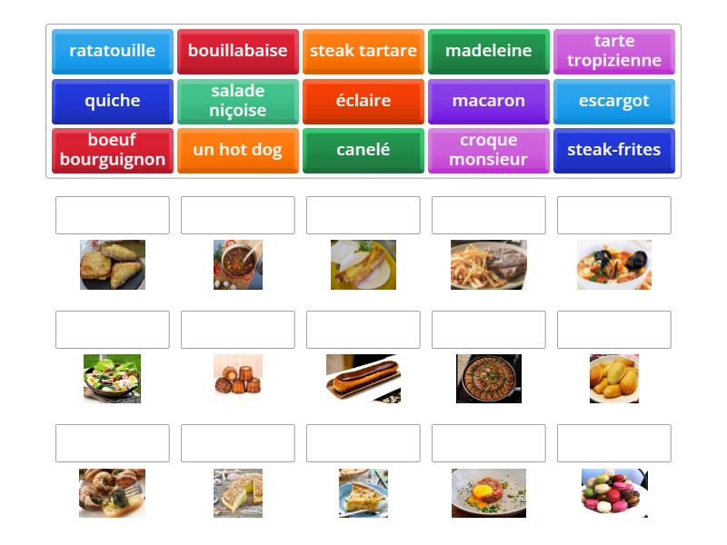 French Cuisine - Match up