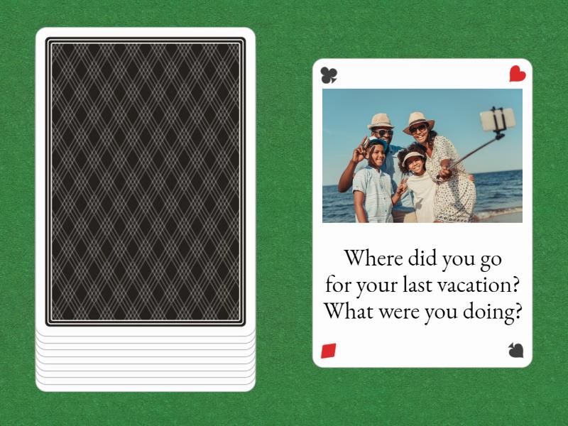 B1+ Past Continuous, speaking - Speaking cards