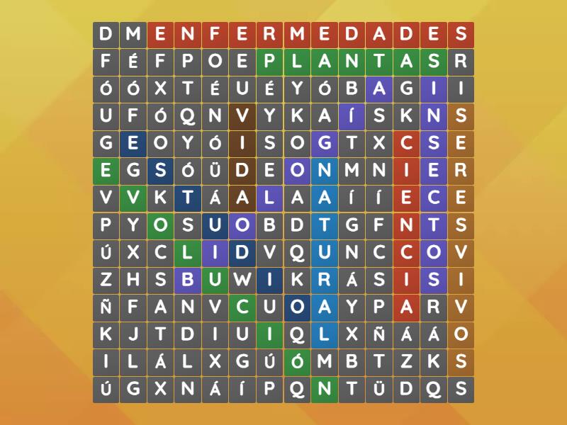 Sopa de letras de Biología - Wordsearch