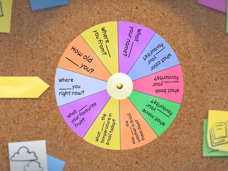 Basic Questions with to be - Random wheel