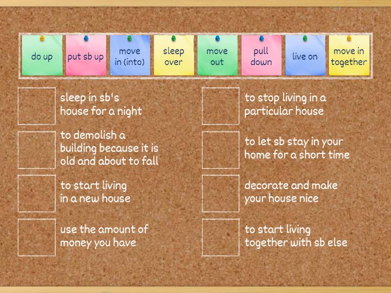zno phrasal verbs - Match up