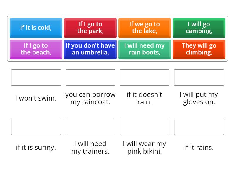 FIRST CONDITIONAL - Match up