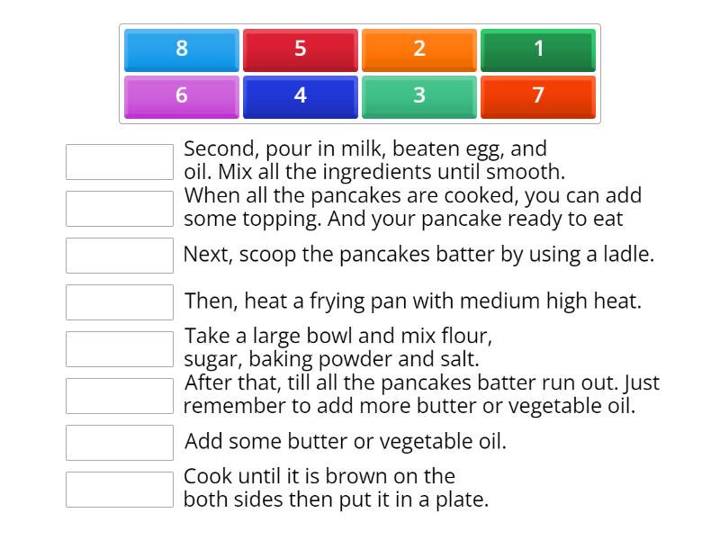 Make a Pancake - Match up