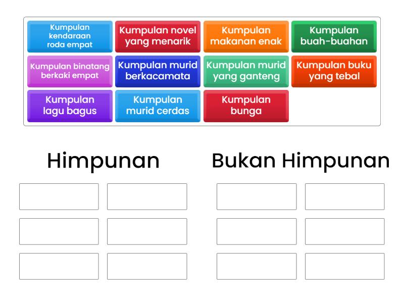 Himpunan bukan ya? - Group sort