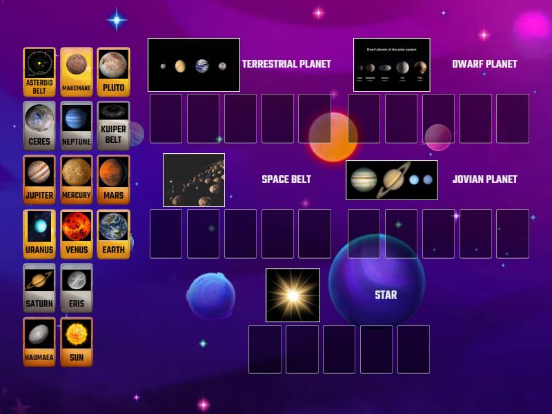THE SOLAR SYSTEM - GAME 1 - Group sort