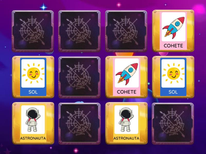 UNIVERSO JUEGO MEMORY - Parejas