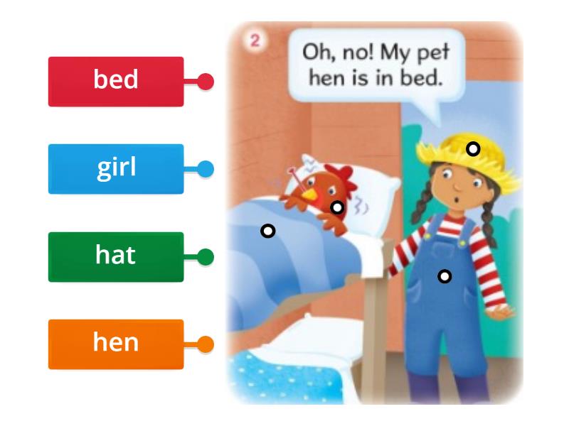 Phonic 2-Lesson 3-Story-My Pet Hen 2 - Labelled diagram