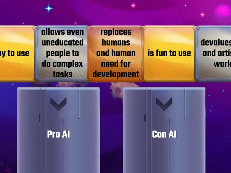 TOEIC: AI arguments - Speed sorting