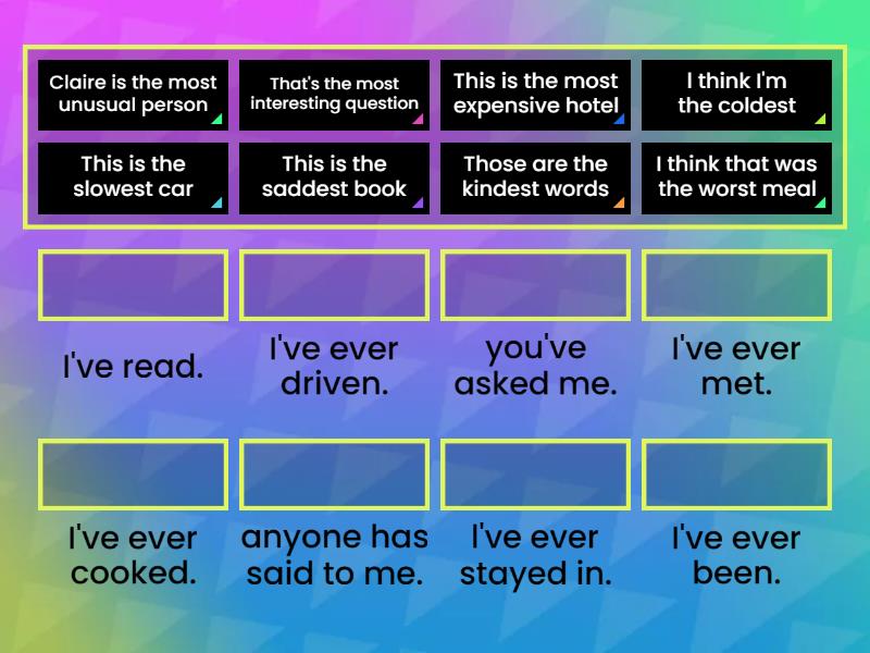 Match the sentence halves. - Match up