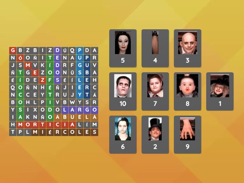 Familia Addams - Wordsearch