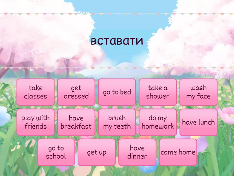 Daily routine - Find the match