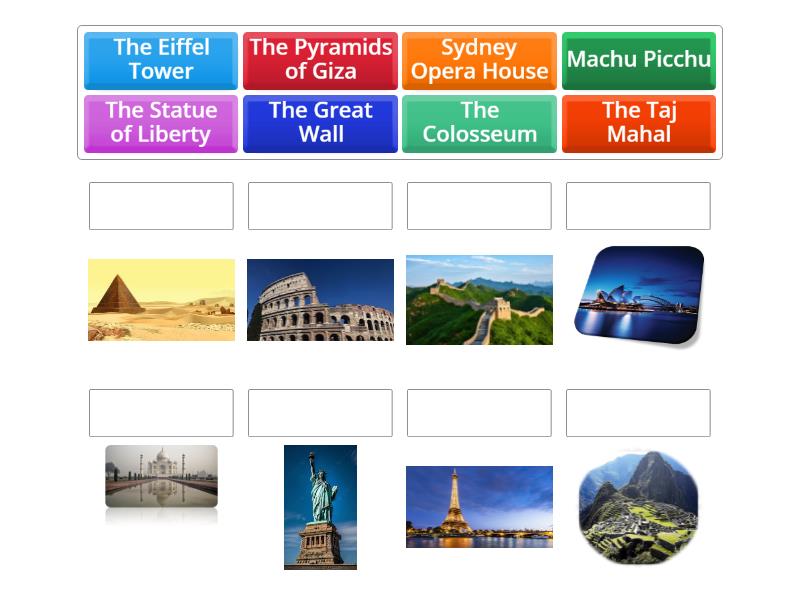 Famous Landmarks Around the World - Match up