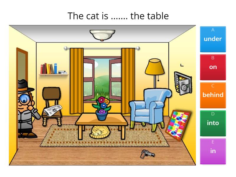 Prepositions of place - Quiz