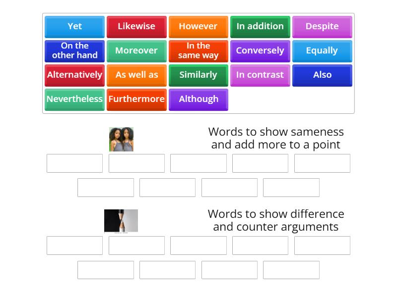 Discourse Markers sentence starters - Group sort