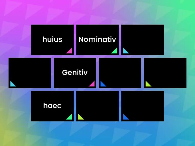 Lektion 040 Demonstrativpronomen hic Singular f - Matching pairs